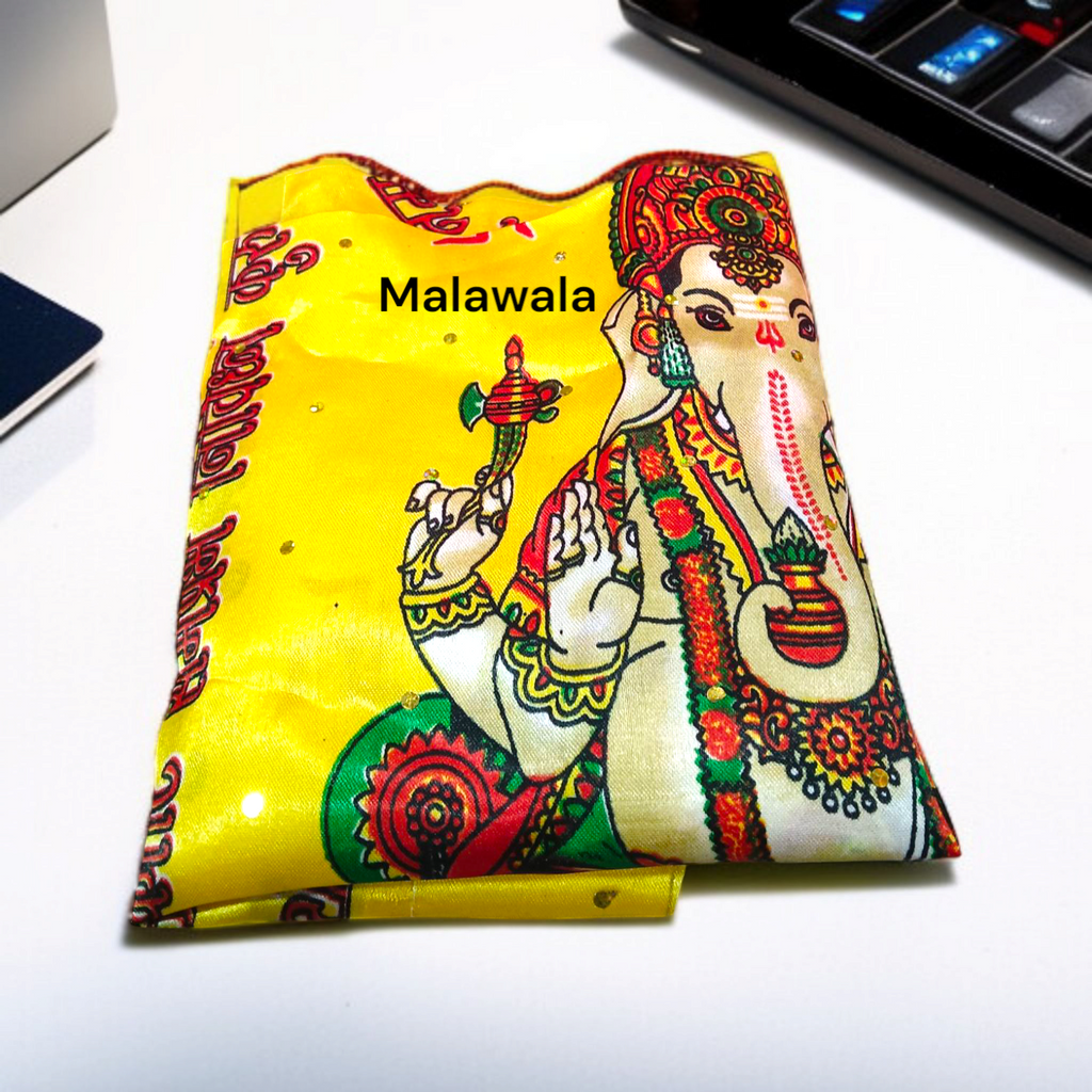 Ganesh Ji Flag | Orange & Yellow Ganpati Jhanda – Malawala