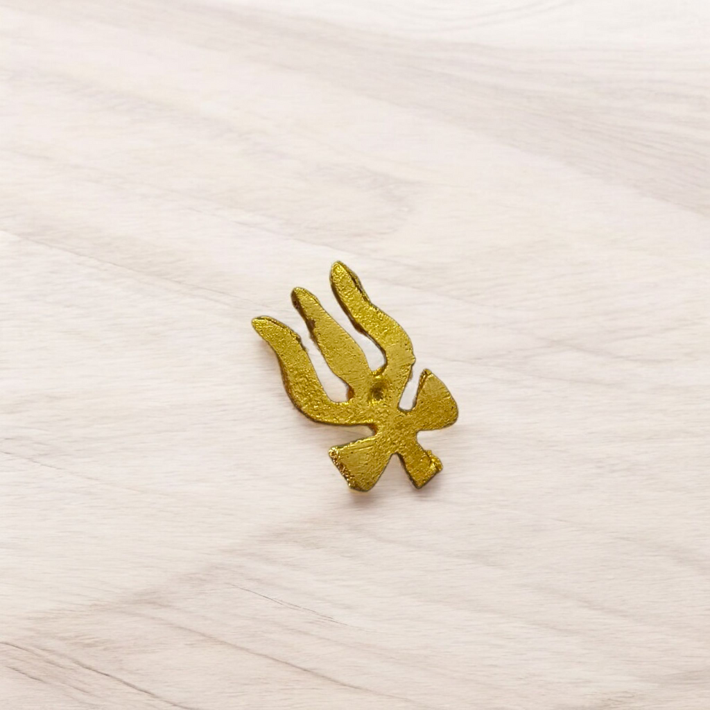 Trishul Damru Tilak Stamp – Brass Tilak for Shiva Puja – Malawala